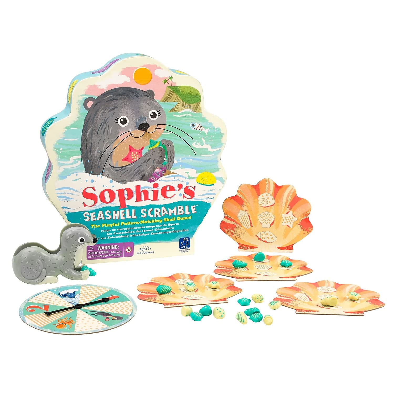 Educational Insights Sophie'S Seashell Scramble Game For Preschoolers ...