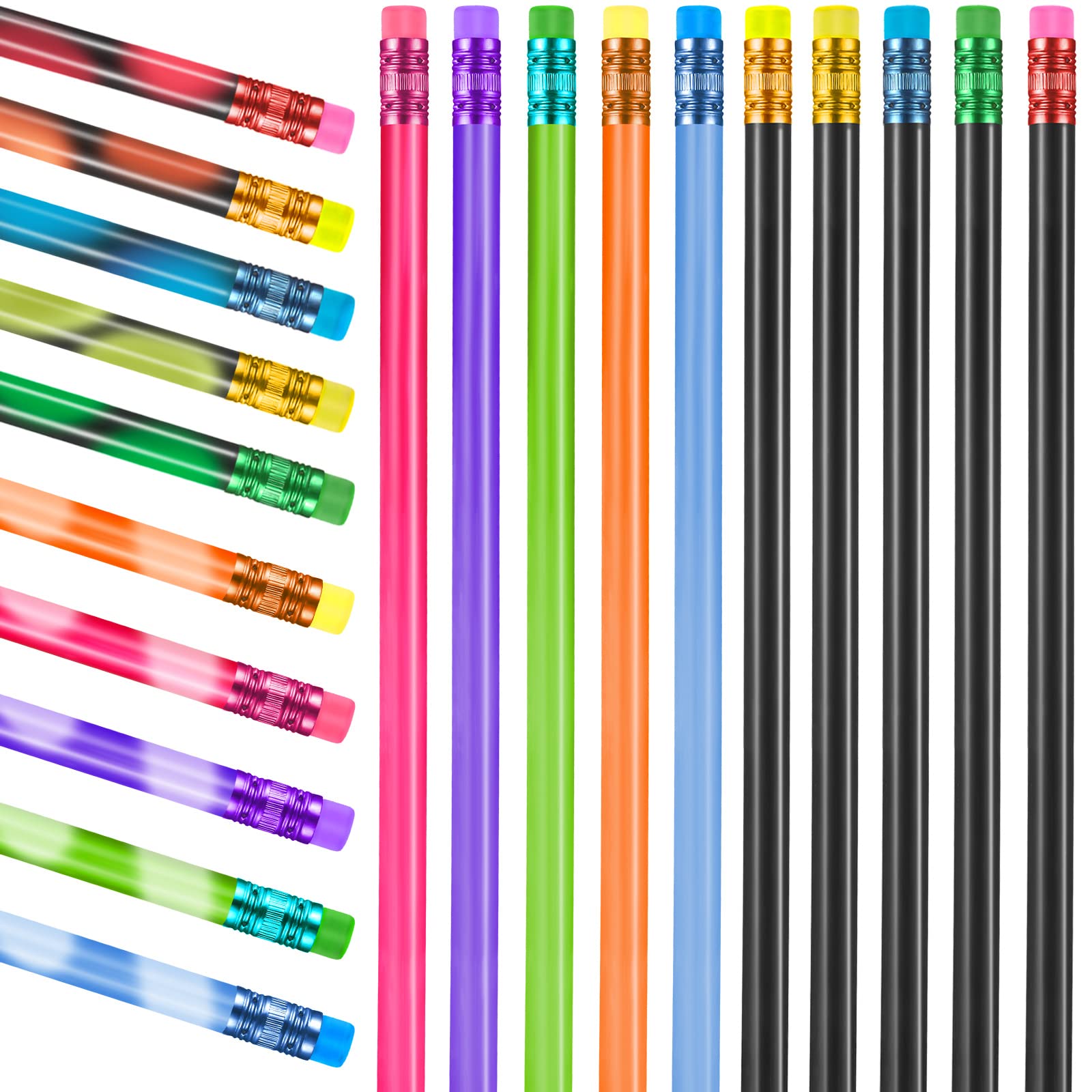 Outus 100 Pieces Color Changing Mood Pencil 2B Changing Fun Pencil ...