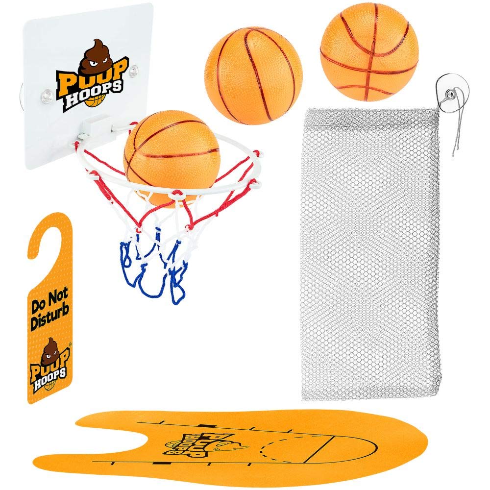 Hoopla Toys Poop Hoops Toilet Basketball Game Set Funny Bathroom Sport ...