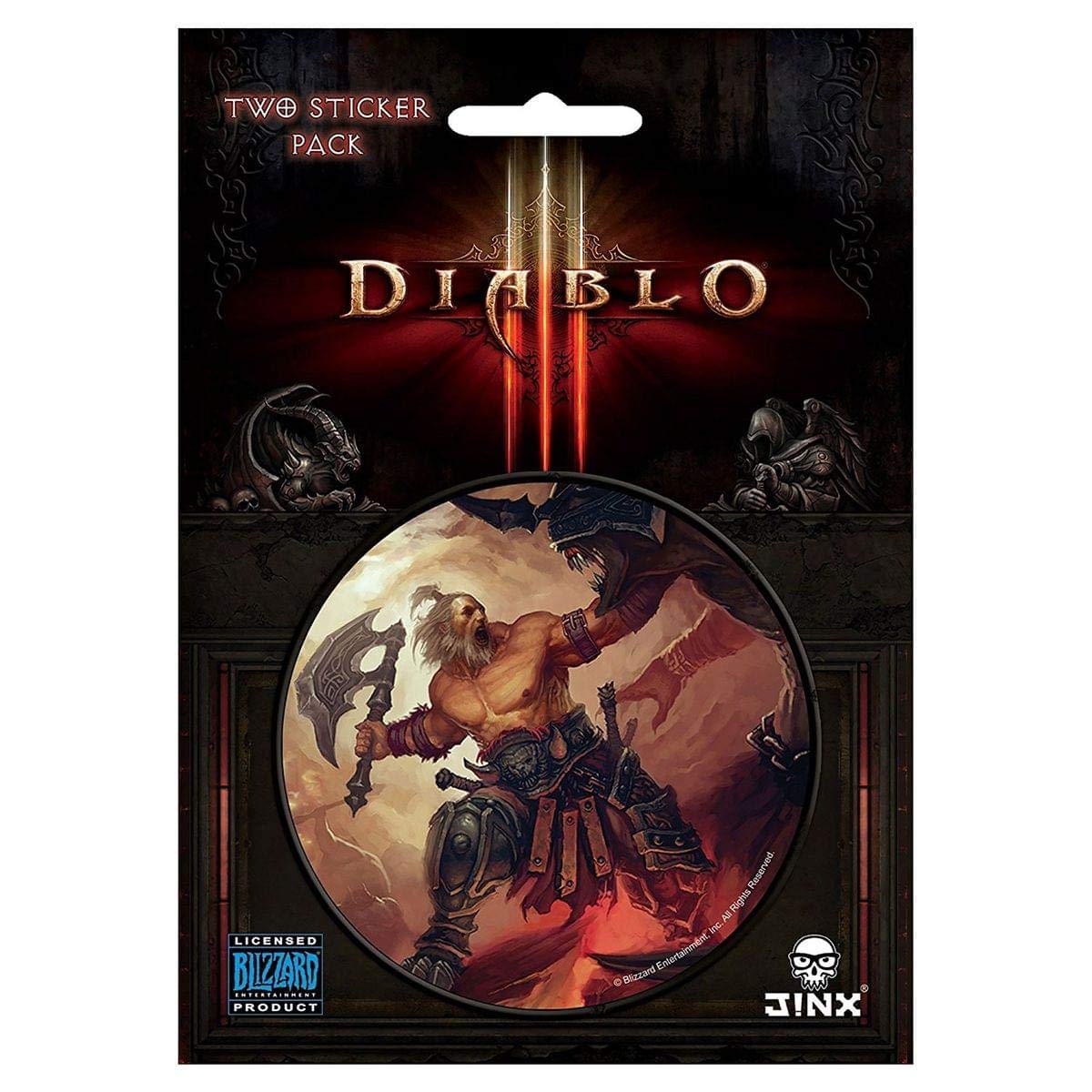 JINX Diablo III Barbarian Class Sticker, Multi-Colored, 3 – Toytooth