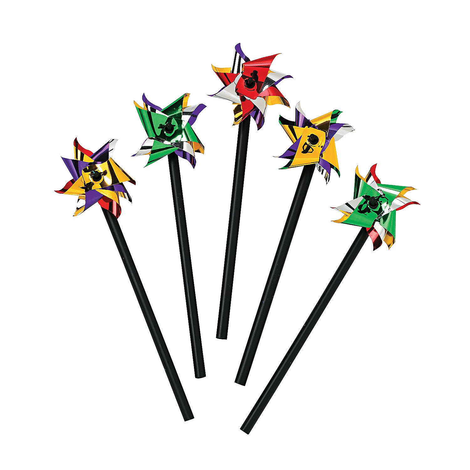Mini Metallic 2-Tone Pinwheels (Bulk Set of 72) Party Supplies – Toytooth