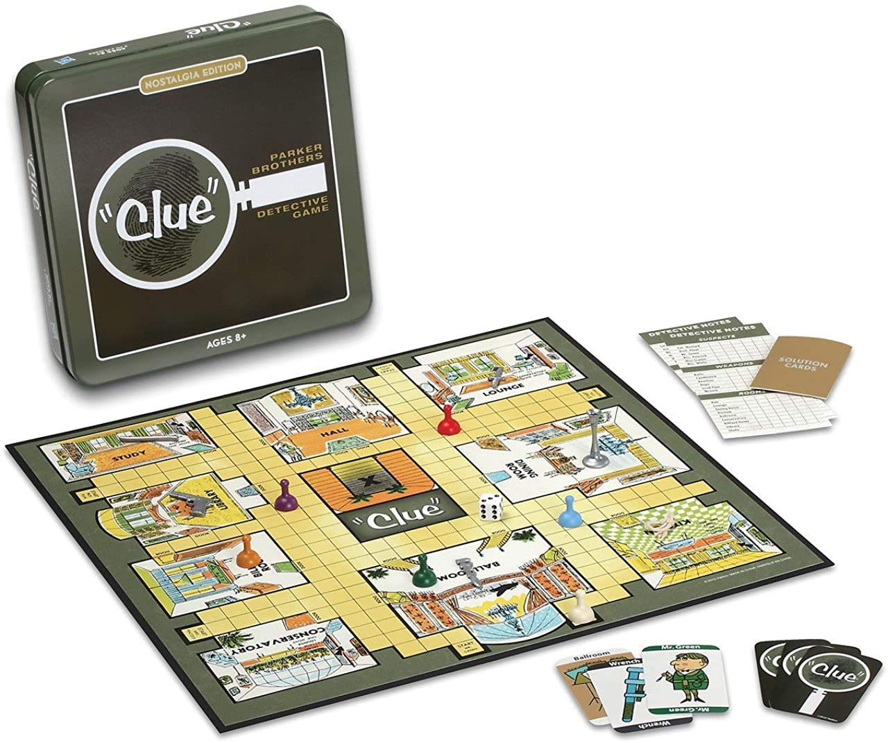WS Game Company Clue Nostalgia Edition Board Game in Collectible Tin ...