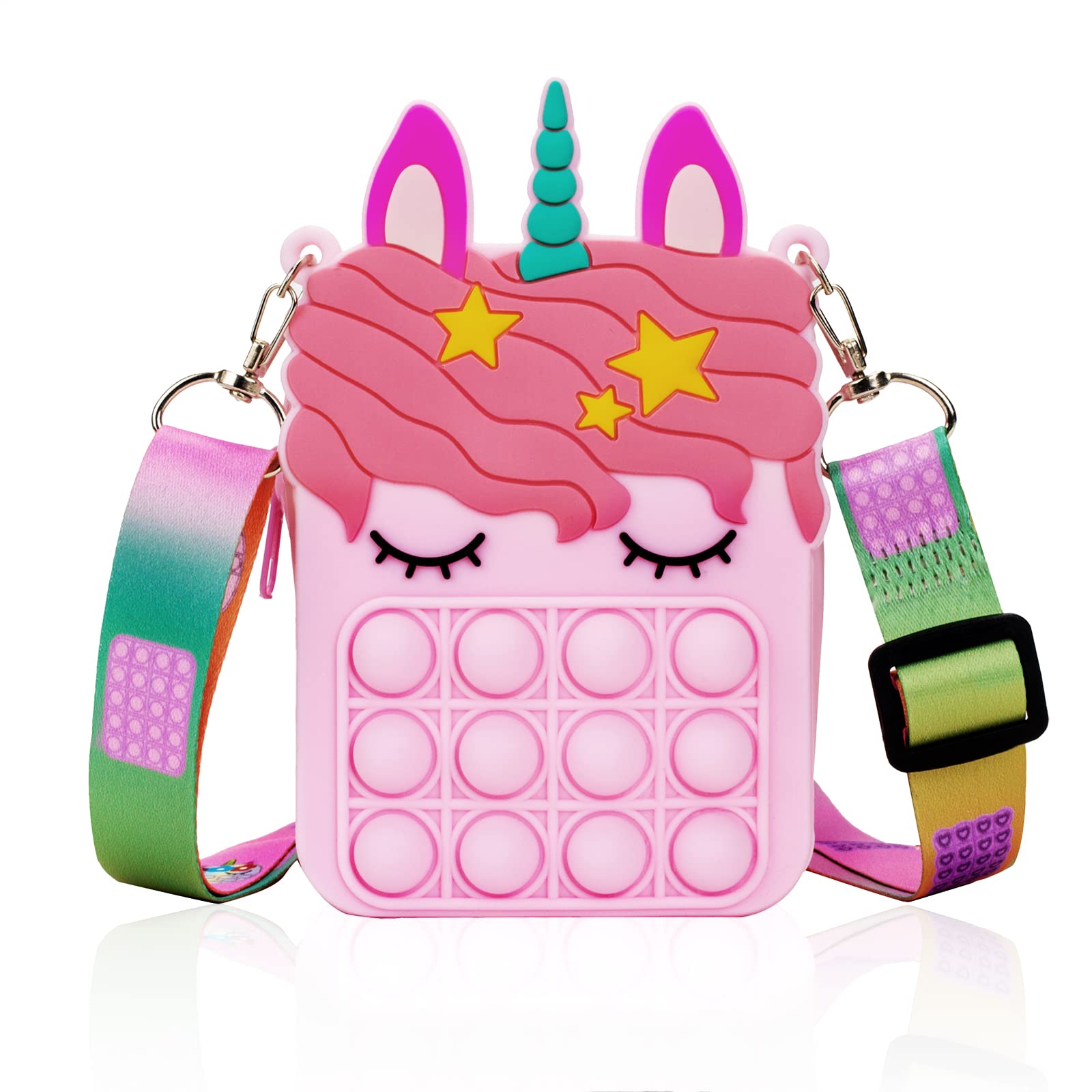 Civan Pink Unicorn Pop Purse for Girls Beach Mini Pop Fidget Toy for G ...