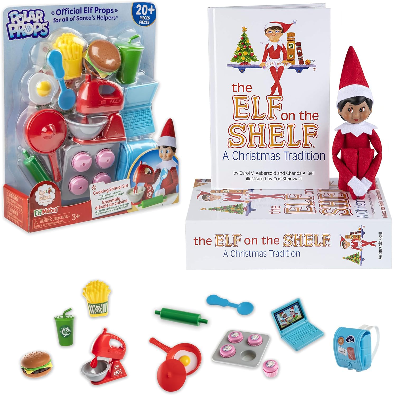 Elf On The Shelf - Brown Eyed Girl Scout Elf & Elf Polar Props – Toytooth