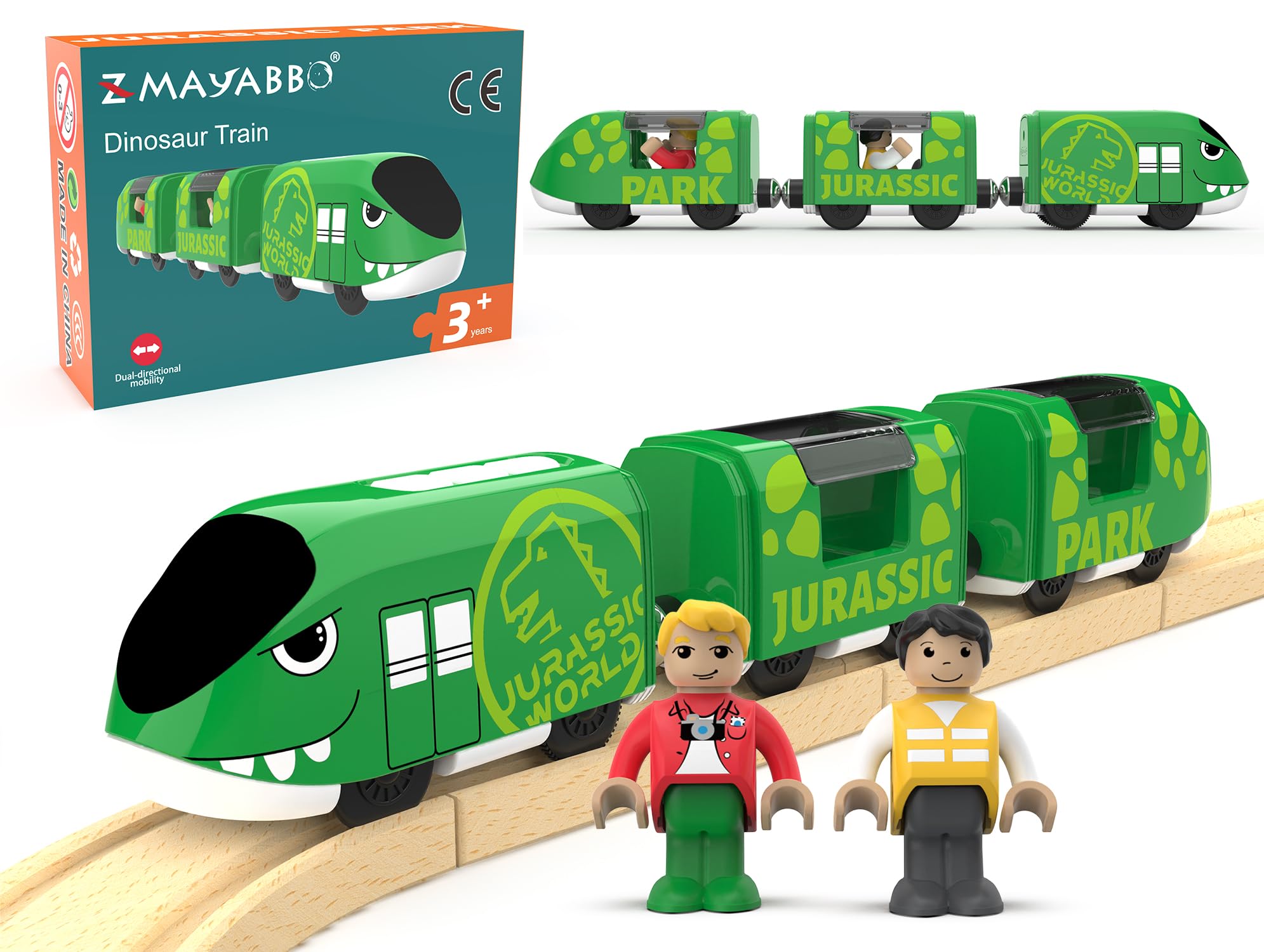 Toy Train Set For Wooden Tracks, Battery Operated Train For Toddlers ...