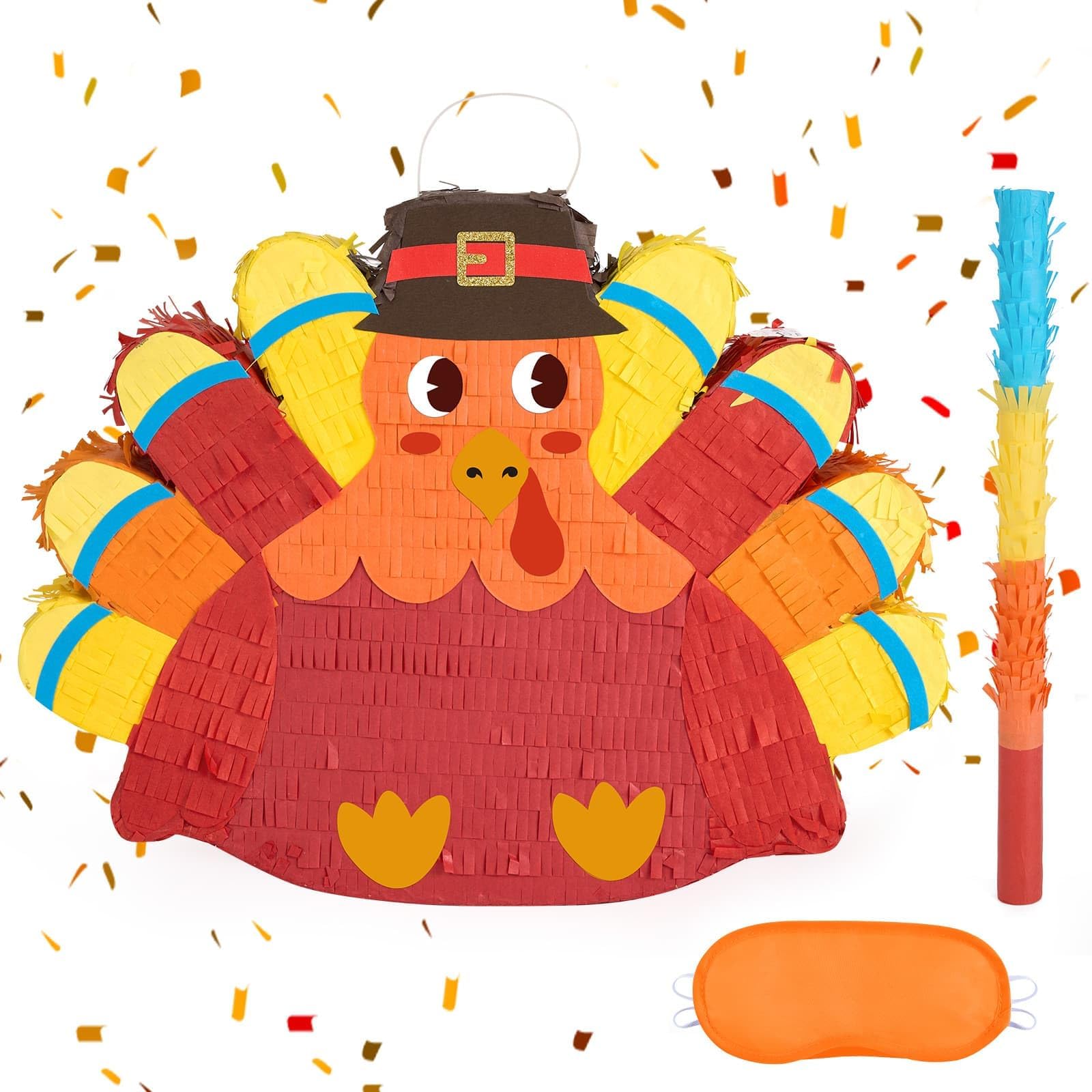 WERNNSAI Thanksgiving Turkey Pinata - Fall Decorations Red Turkey ...