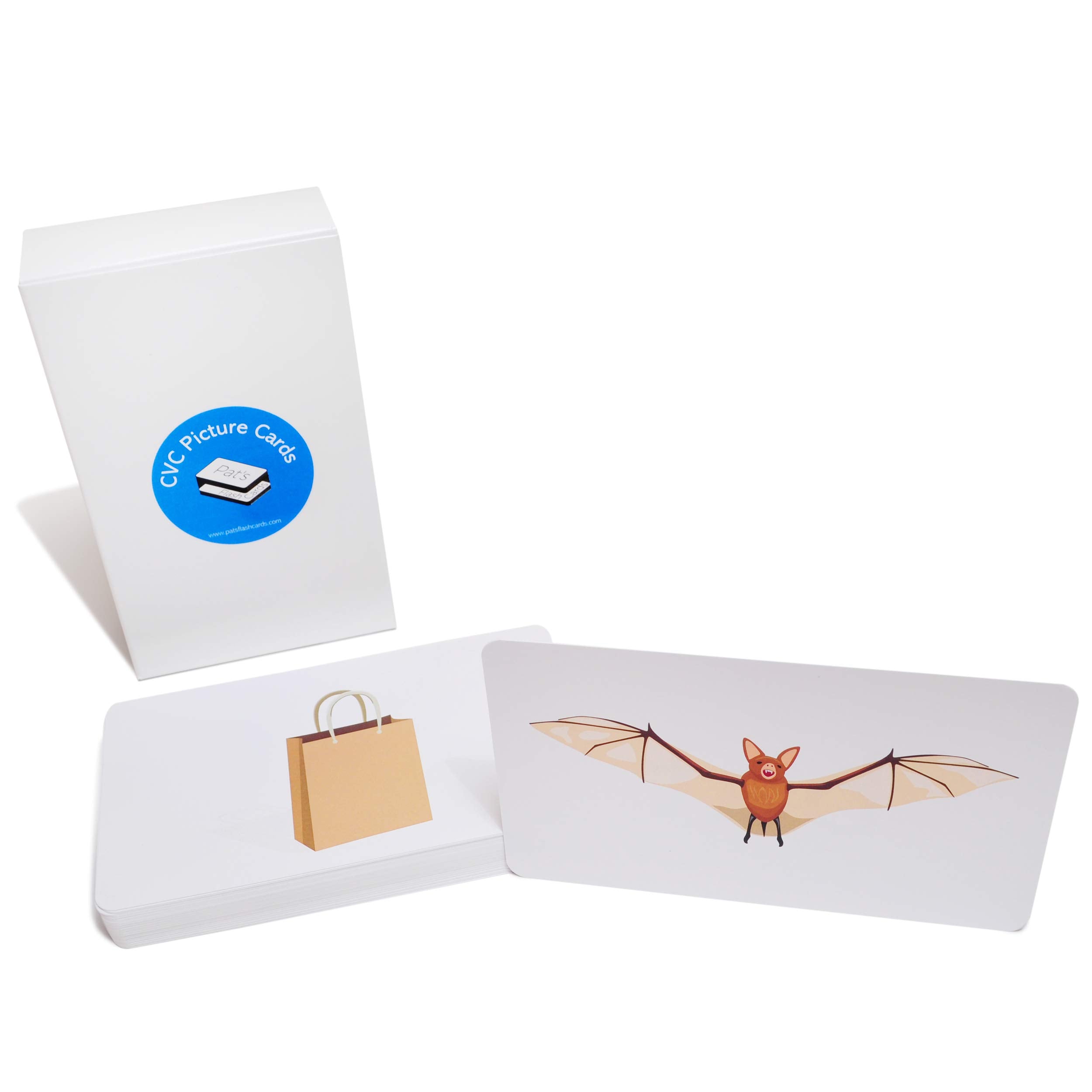 50 Laminated Pre-Phonics Cvc Picture Reading Cards – Toytooth