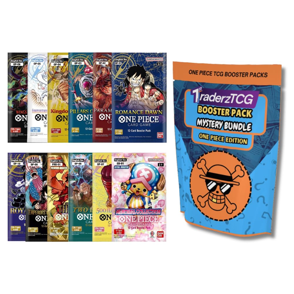 TraderzTCG One Piece TCG English Booster Pack Bundle - (5 Pack English ...