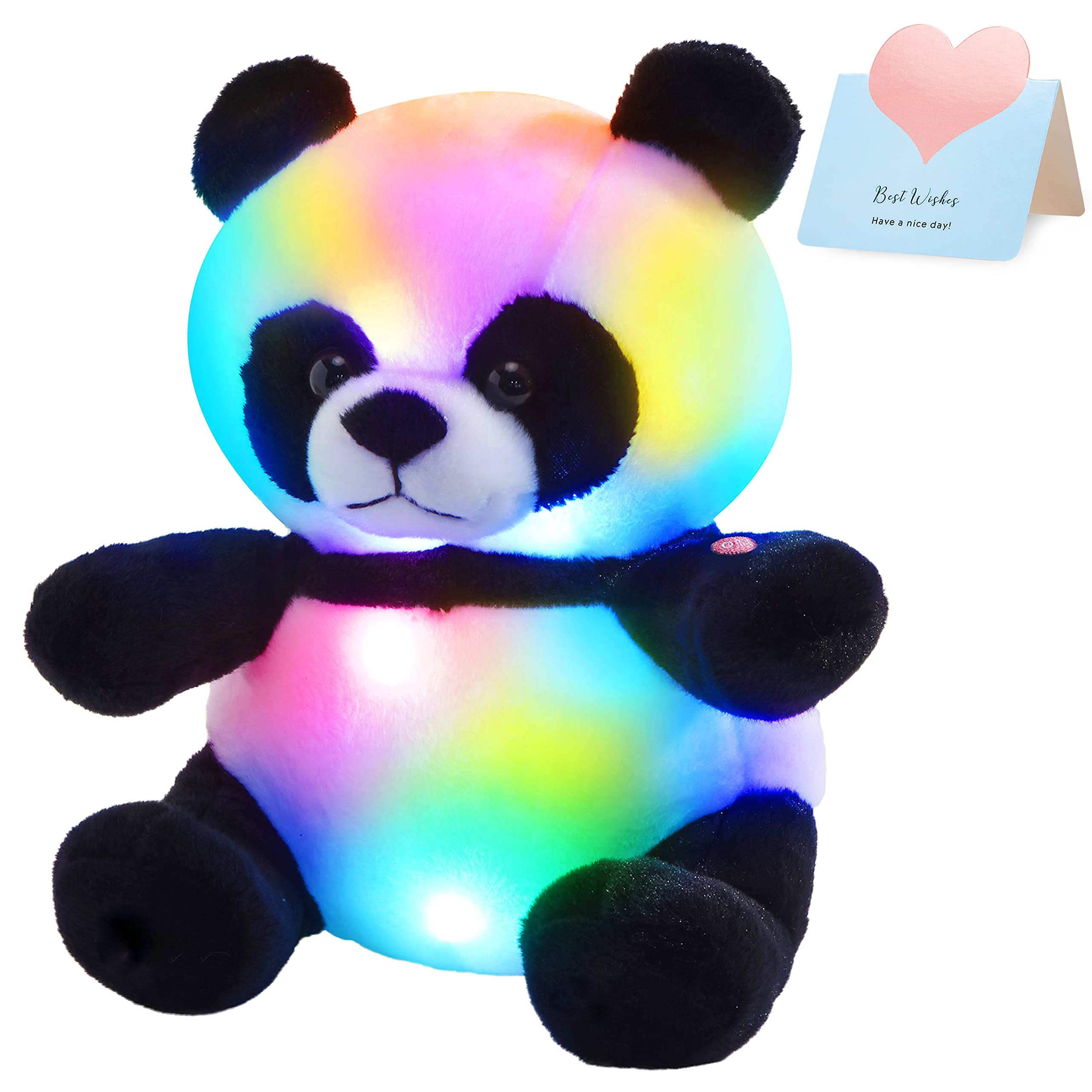 Bstaofy Light Up Panda Stuffed Animal Led Panda Bear Soft Plush Toys ...