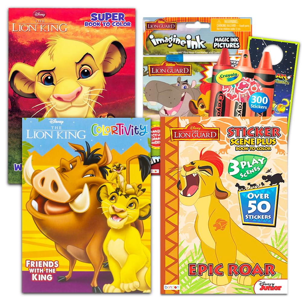 Lion Guard Coloring Book Bundle - Lion King Coloring Book Set with ...
