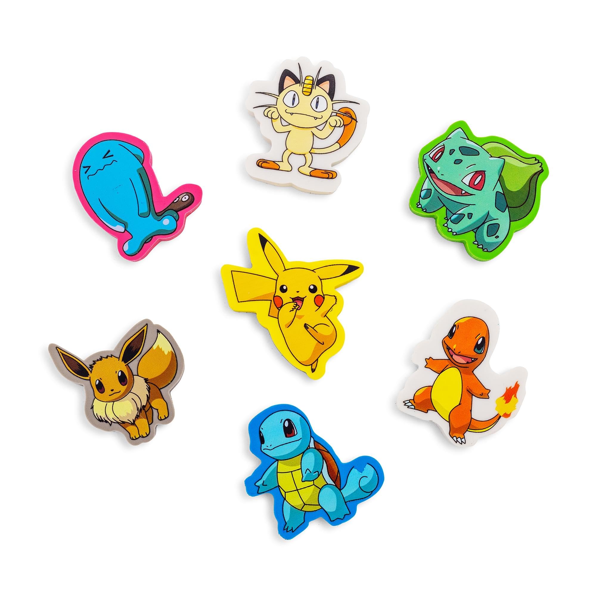 Creative Kids Pokemon Eraser 7 Pack - Pikachu, Bulbasaur, Squirtle ...