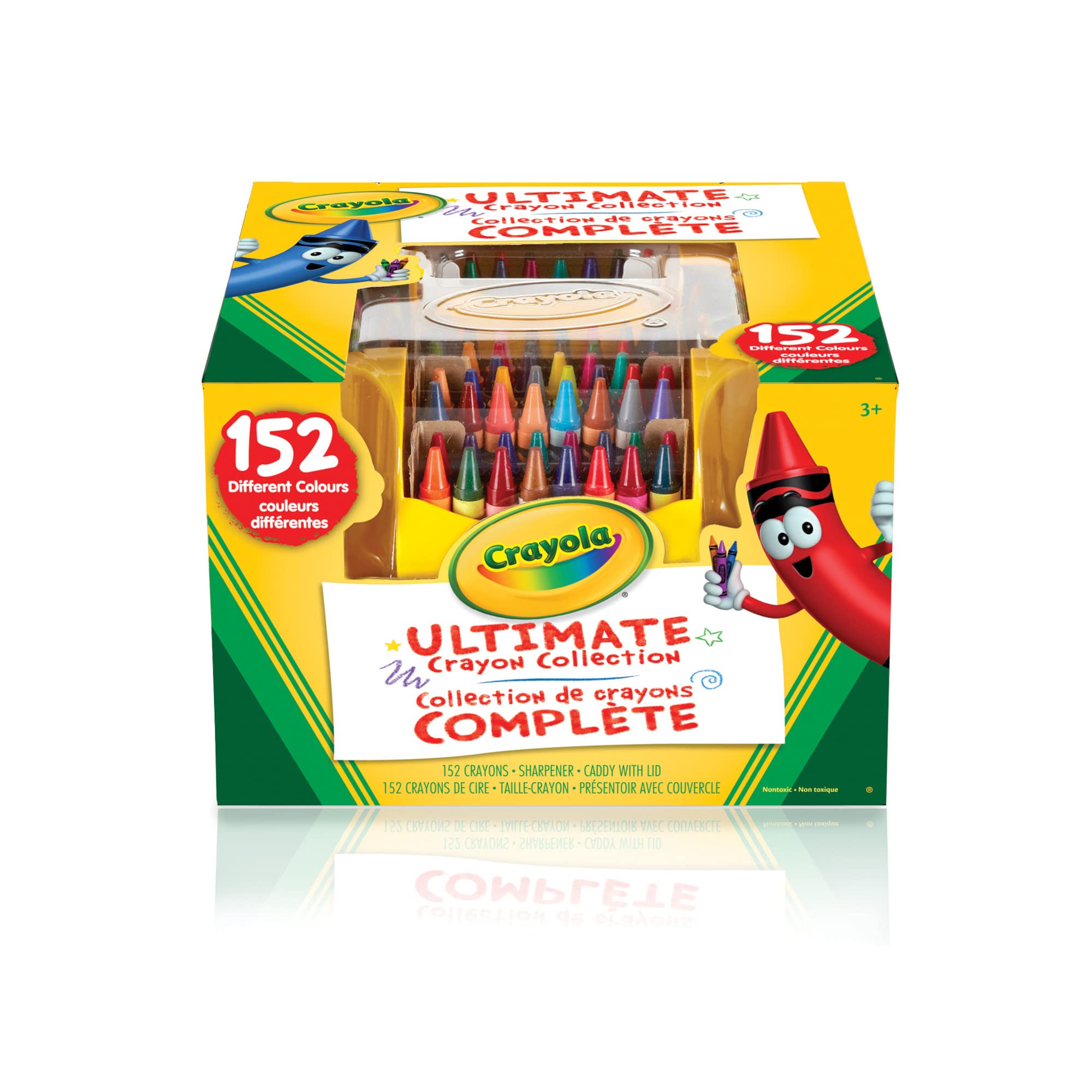 Crayola Ultimate Crayon Caddy with Lid and Sharpener, 152 Crayons ...