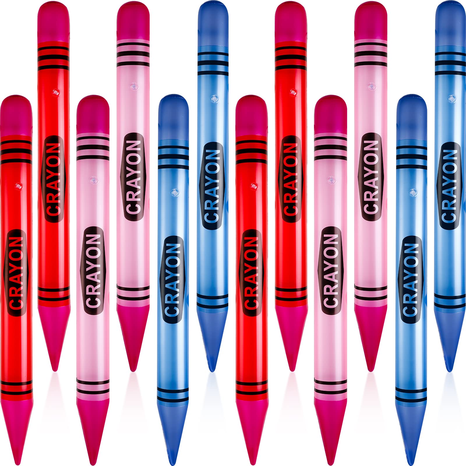 Raiten 12 Pcs Inflatable Crayons Jumbo 41.34 Inch Big Blow up Crayon ...