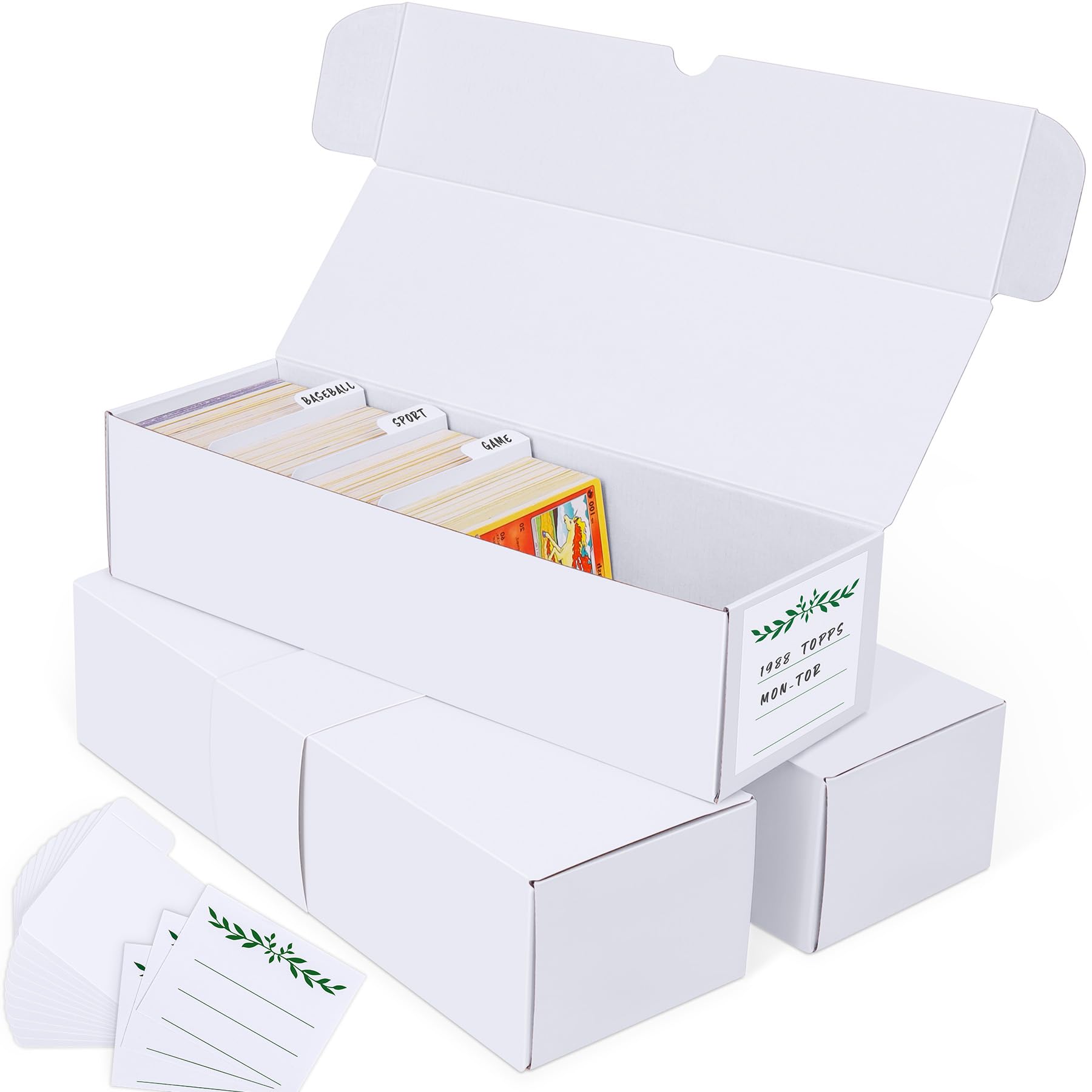 Joyoumess Trading Card Storage Box, Cardboard Storage Boxes With ...