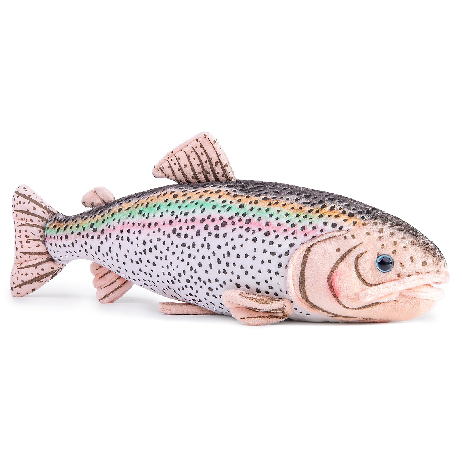 Simulation Rainbow Trout Plush Toy - 17”Realistic Colorful Rainbow Tro ...