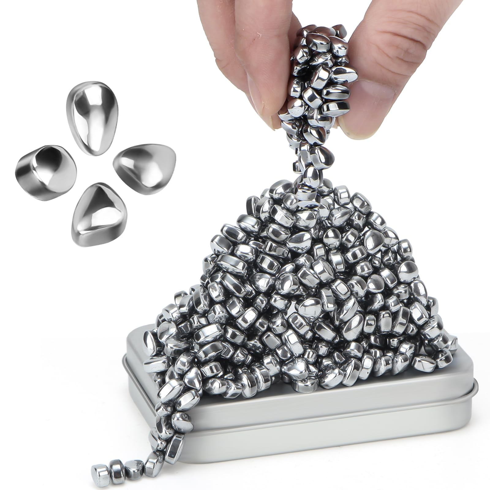 DYRDM 300+ Original Ferrite Putty Silver, Fidget Toy Ferrite Stones fo ...