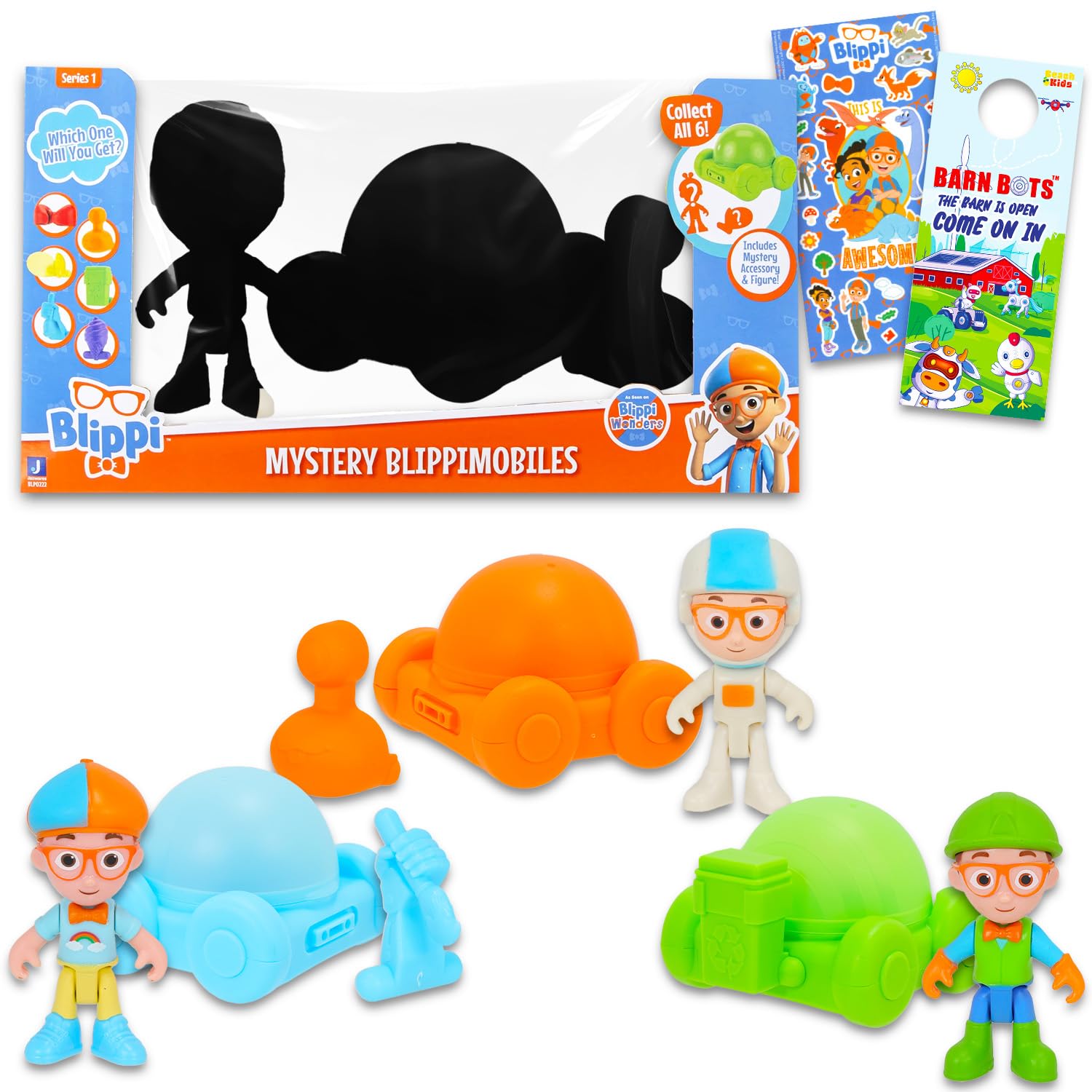 Blippi Blind Box Party Favors 3 Pack Bundle with 6 Mystery Toys, Mini ...
