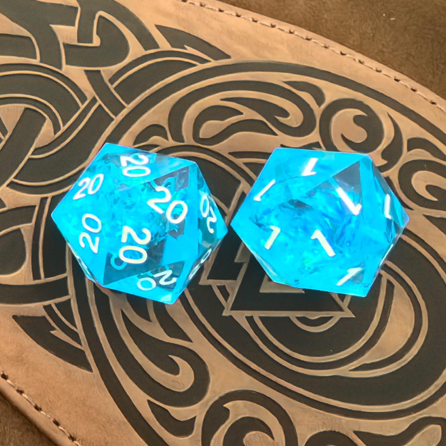 Meokkaebi Roll of Fate D20 Dice Set - Blue Resin - 24mm - Perfect for ...