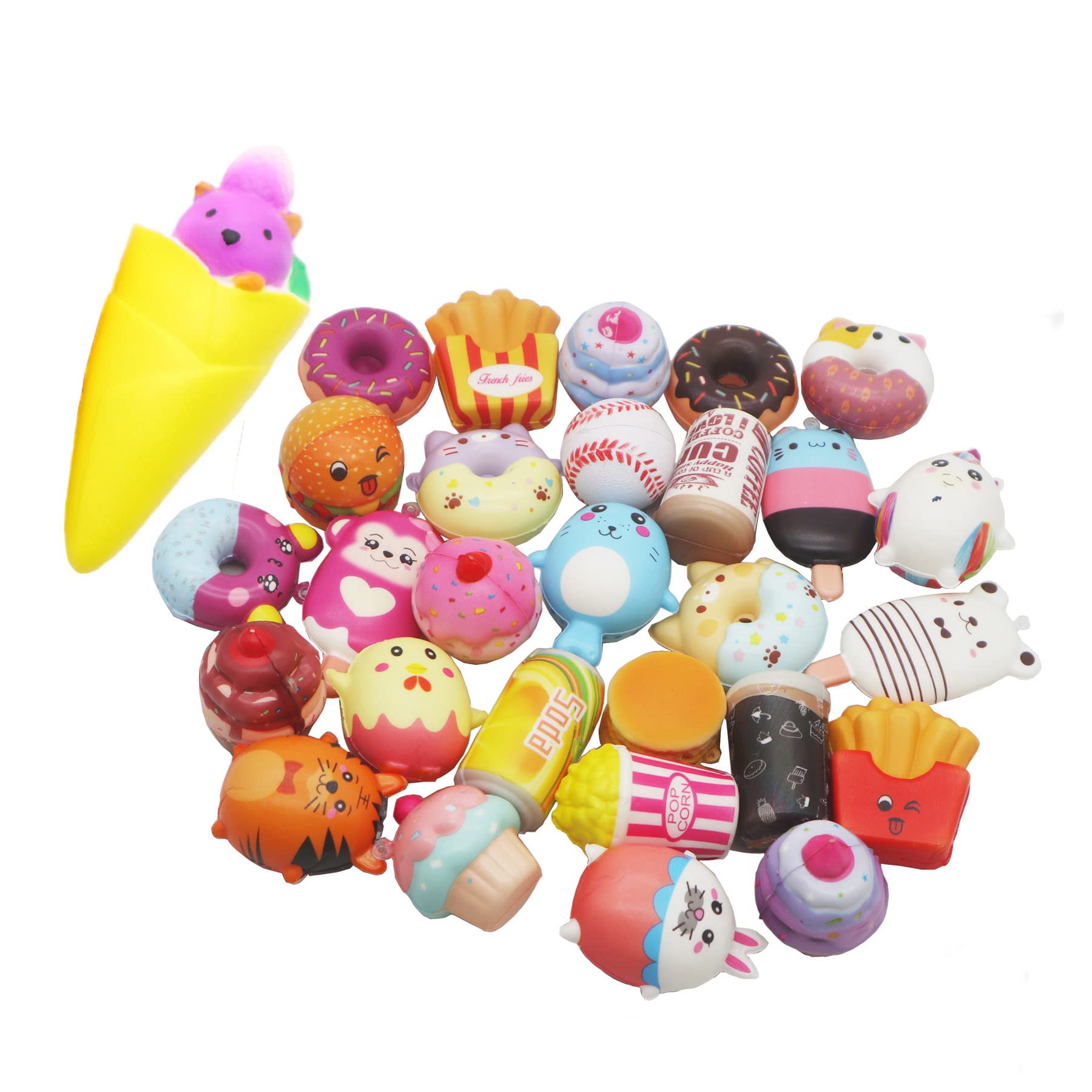 Aqueens 4 Jumbo Food Slow Rising Squishies Hamburger Bun Pizza Bread ...