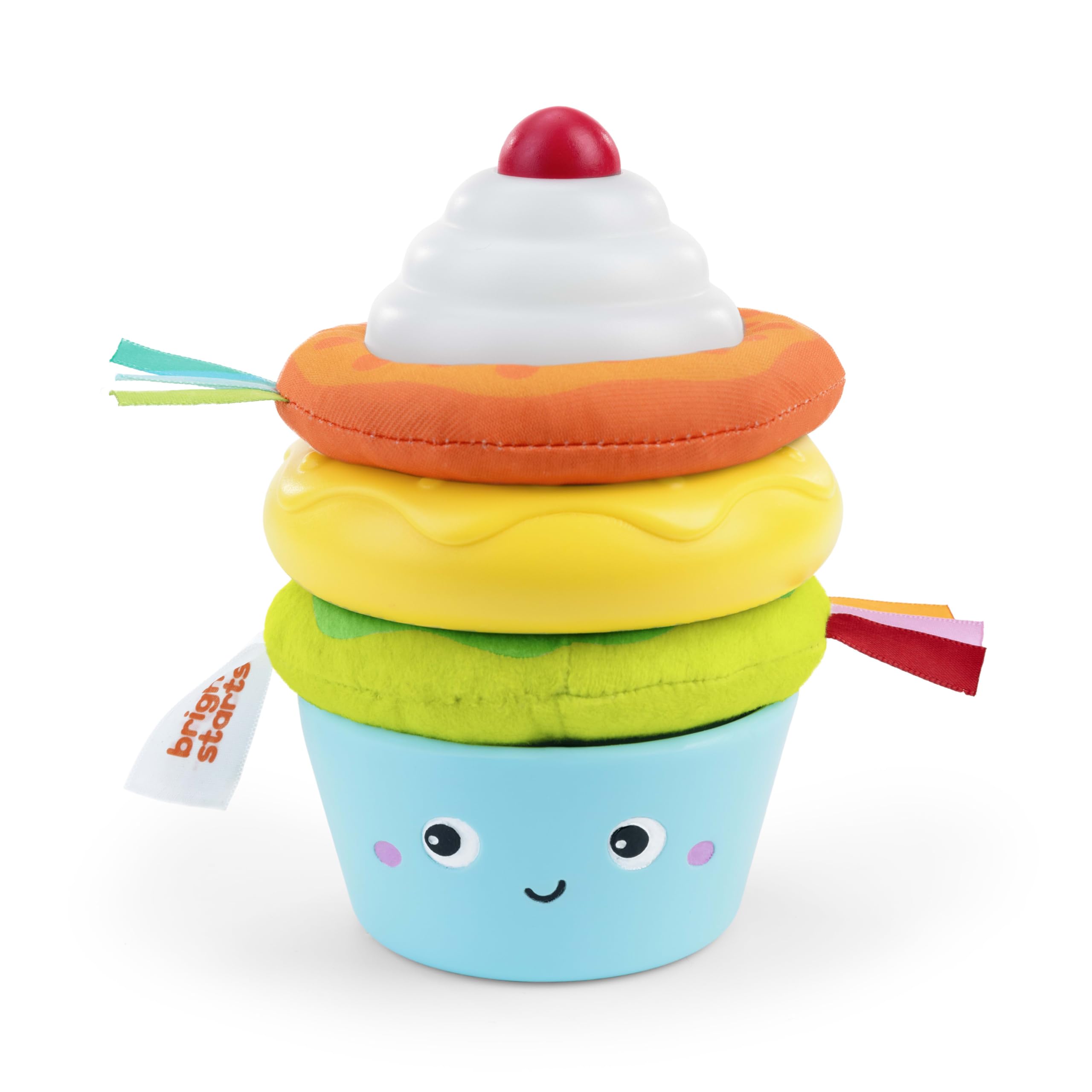 Bright Starts Treat Tower Stacking Toy with Teether in Cupcake and ...