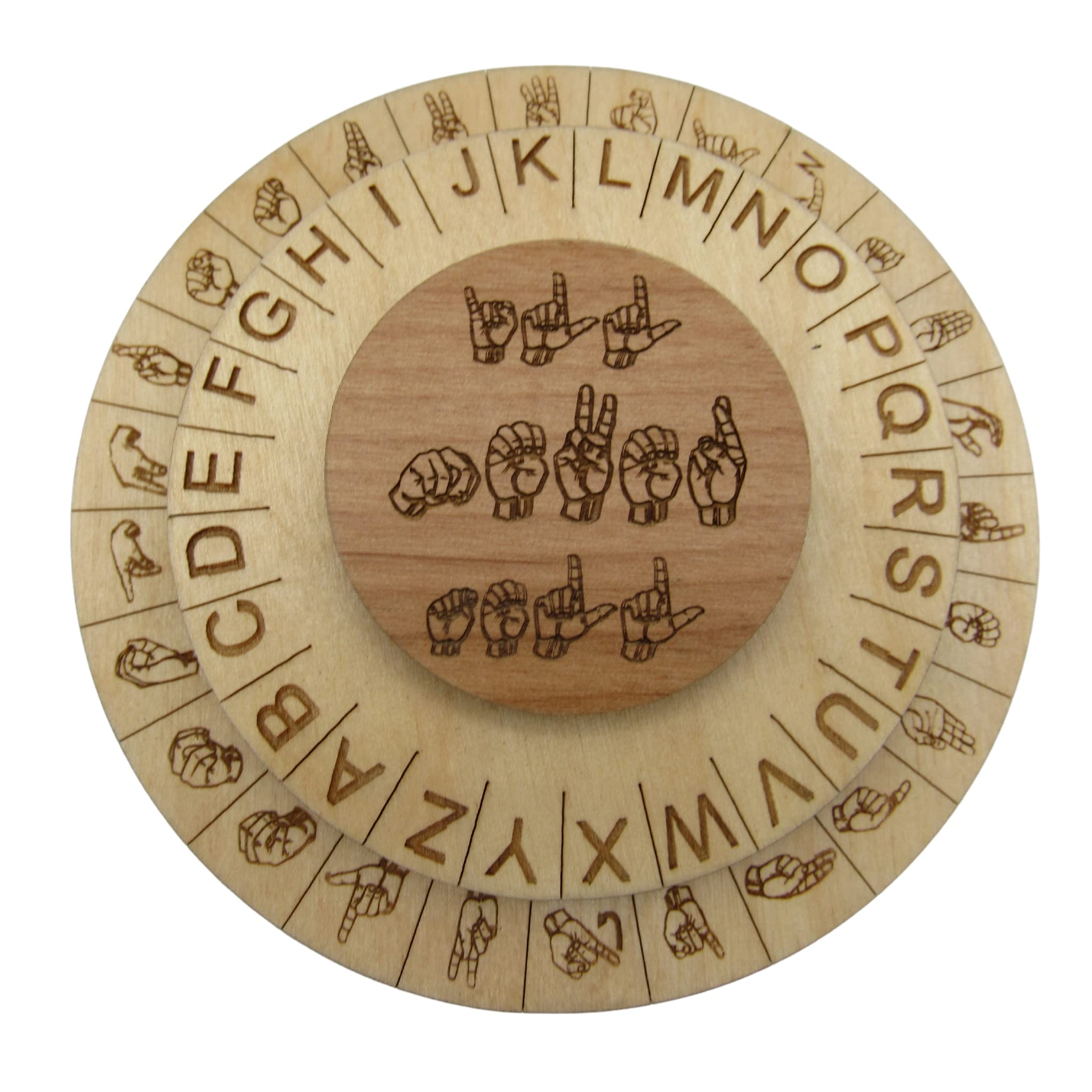 Sign Language Cipher Wheel - Asl Decoder Disk Escape Room Prop – Toytooth