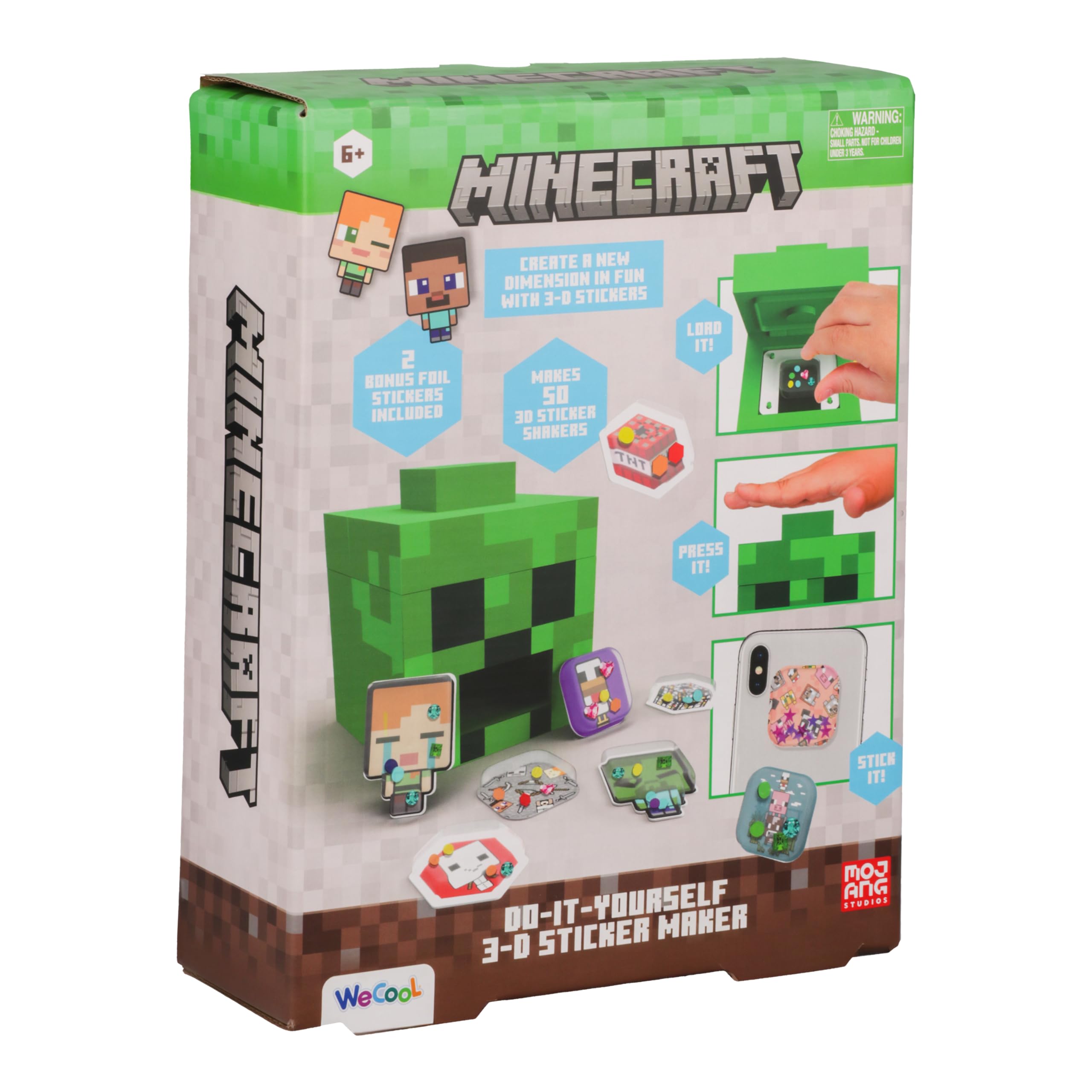 Paladone WeCool Minecraft Creeper DIY 3D Sticker Maker for Kids ...