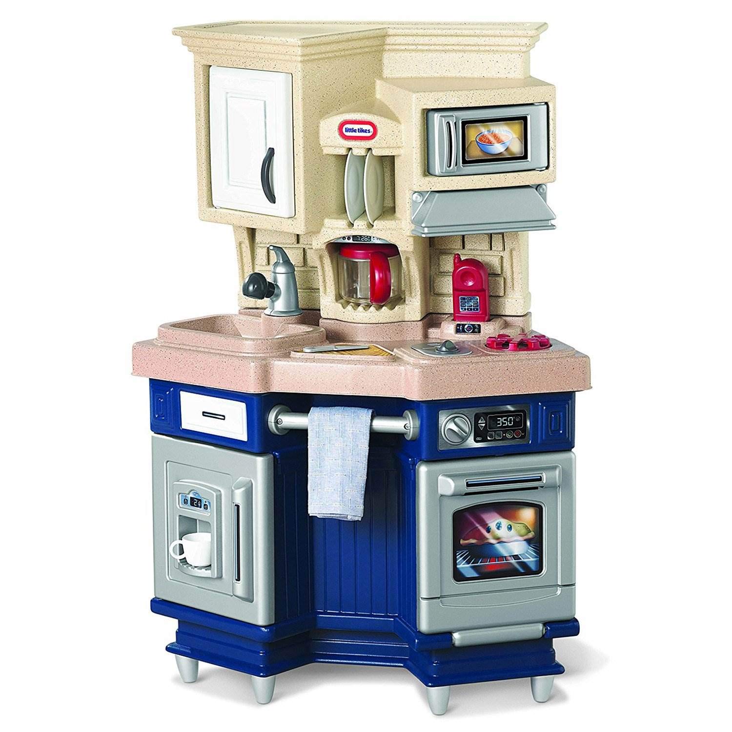 Little Tikes Super Chef Kitchen Blue & Cream, 14.00 l x 28.00 w x 40.0 ...