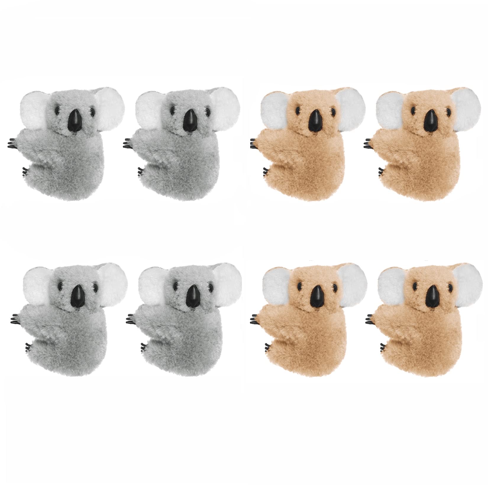 Haakong Koala Clip Pencil Toppers, 8pcs Set, Grey and Khaki, Plastic ...