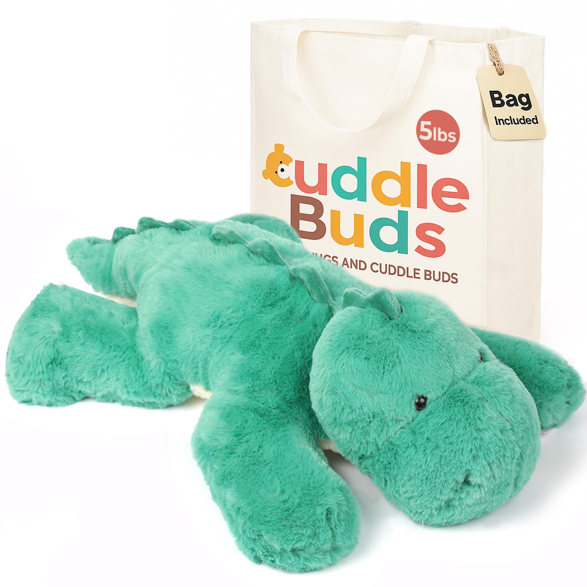 Cuddle Buds 5Lbs Weighted Dinosaur Stuffed Animal For Sensory Needs, 2 ...