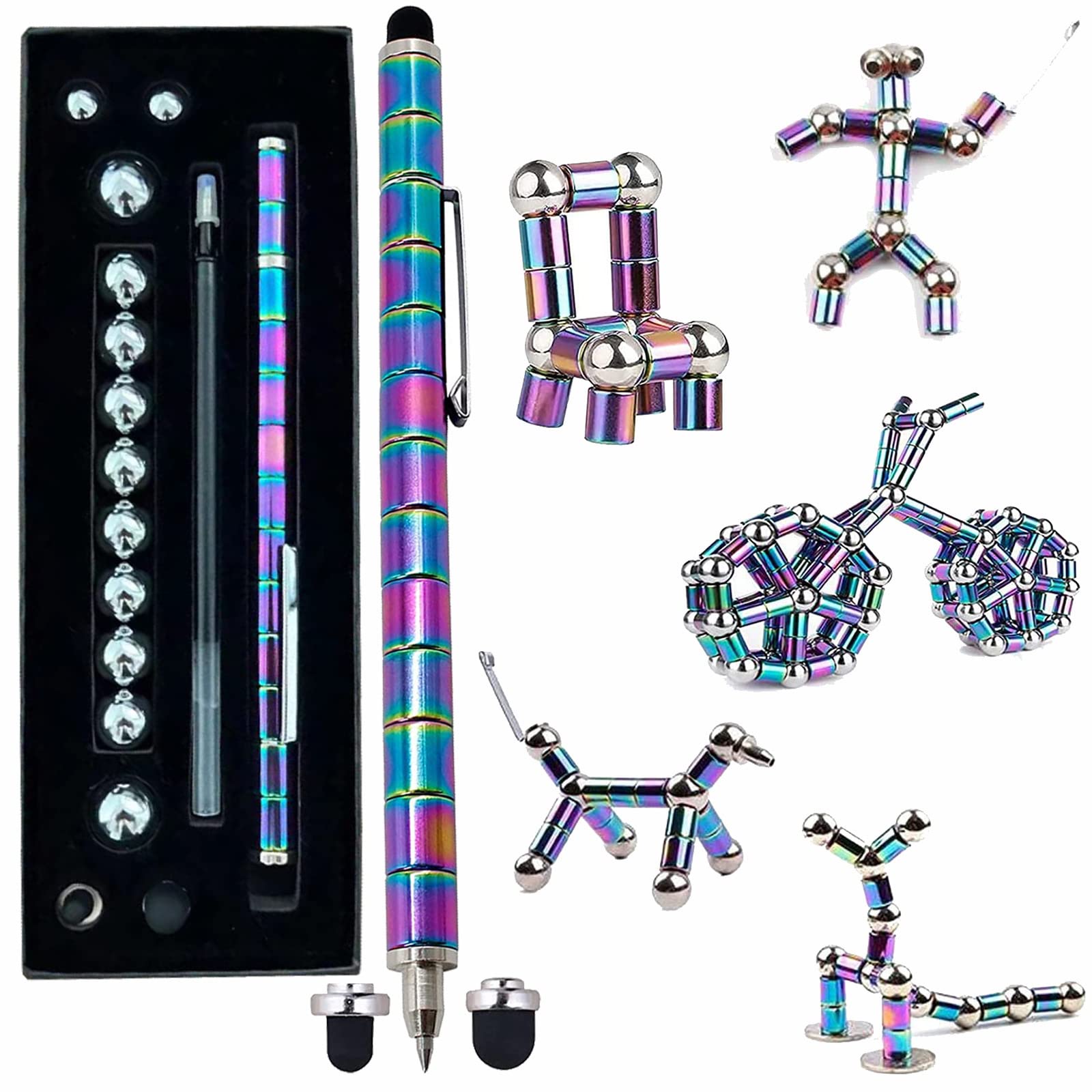 Meweo Magnetic Fidget Pen - Deformable Metal Toy for Stress Relief - S ...