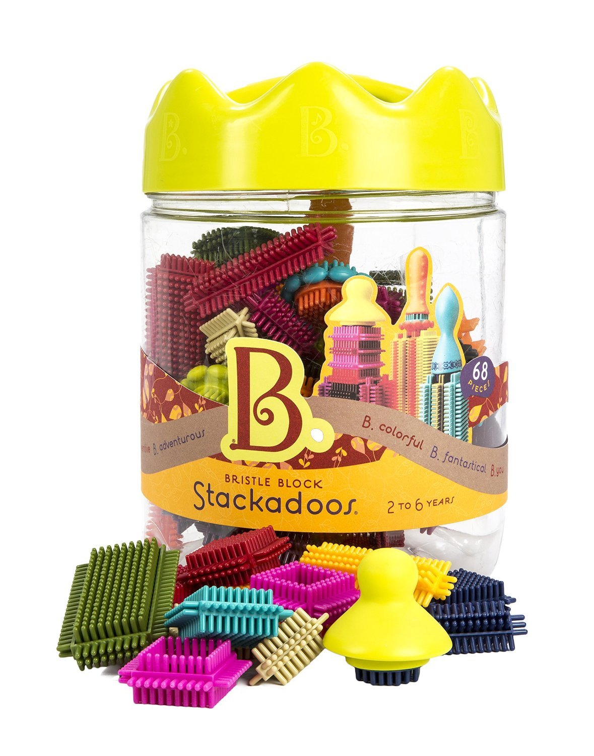 B. Toys- Bristle Block - Stackadoos- Sort & Stack Stem Building Blocks ...