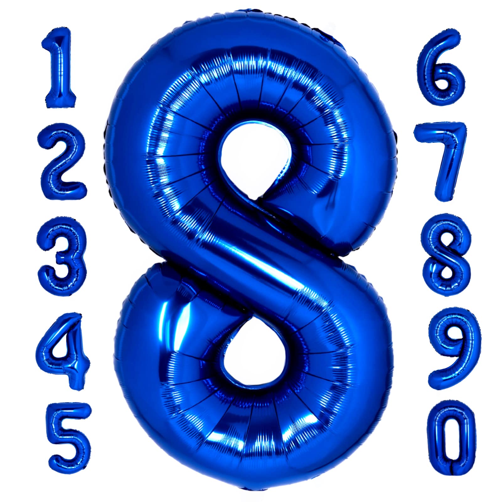 Giant 40 Inch Blue Number 8 Balloon 8Th Birthday Balloon | Helium Supp ...