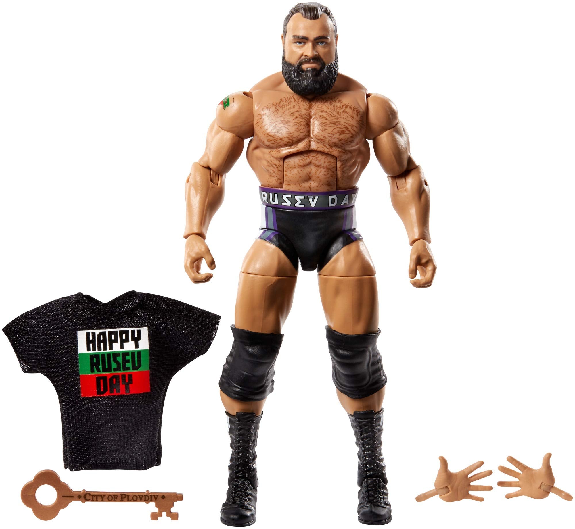 Wwe Mattel Rusev Elite Collection Deluxe Action Figure With Realistic ...