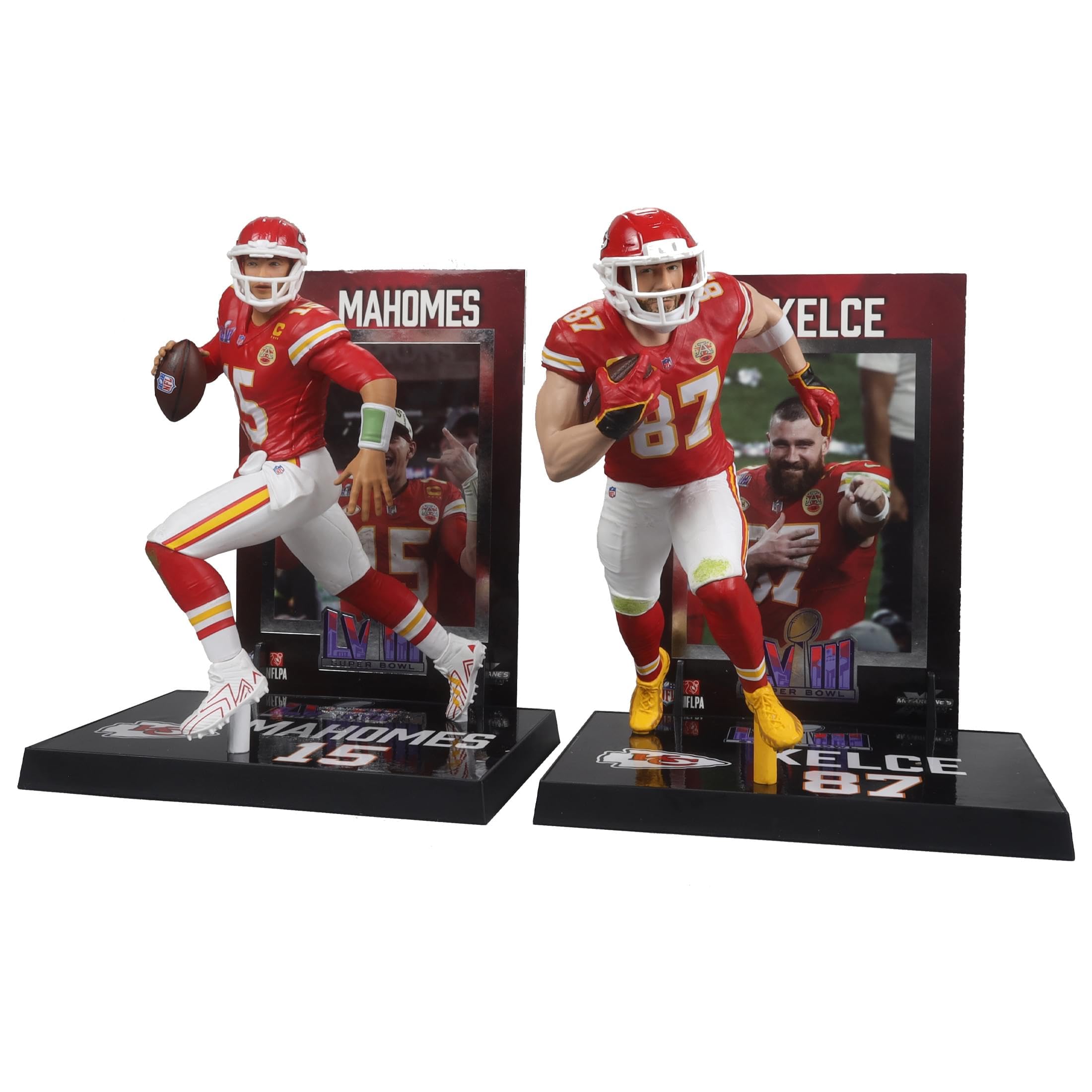 Mcfarlane Travis Kelce/Patrick Mahomes (Chiefs) Nfl 7'' Figure 2-Pack ...