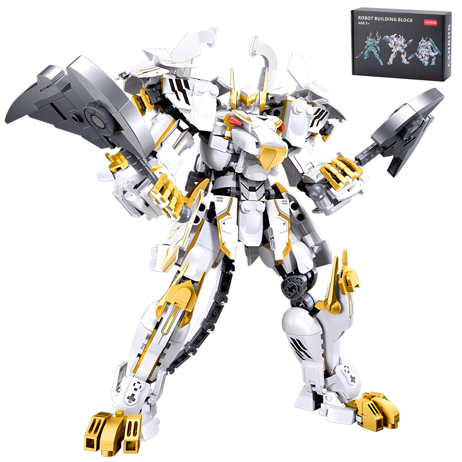 CSNRHG White Tiger Samurai mech Robot Model with Double Axe Head Build ...