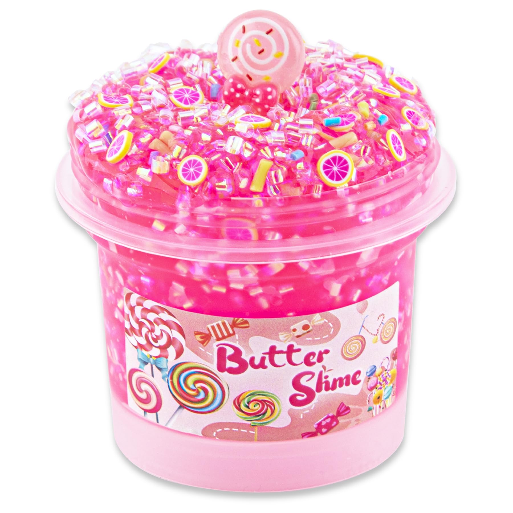 Okaybee Pink Bingsu Slime - Non-Sticky Glimmer Crunchy Sensory Toy for ...