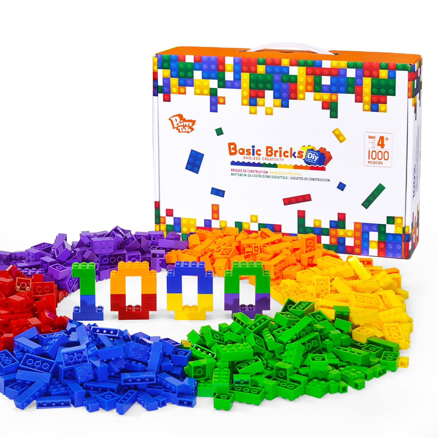 Pairez Toys Building Blocks Set, 1000 Piece Creative Small Bricks Set ...