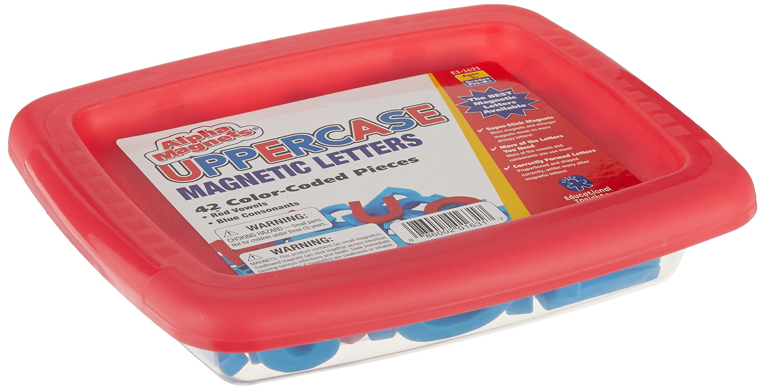 Educational Insights Color-Coded Uppercase Alphamagnets, Set Of 42 ...