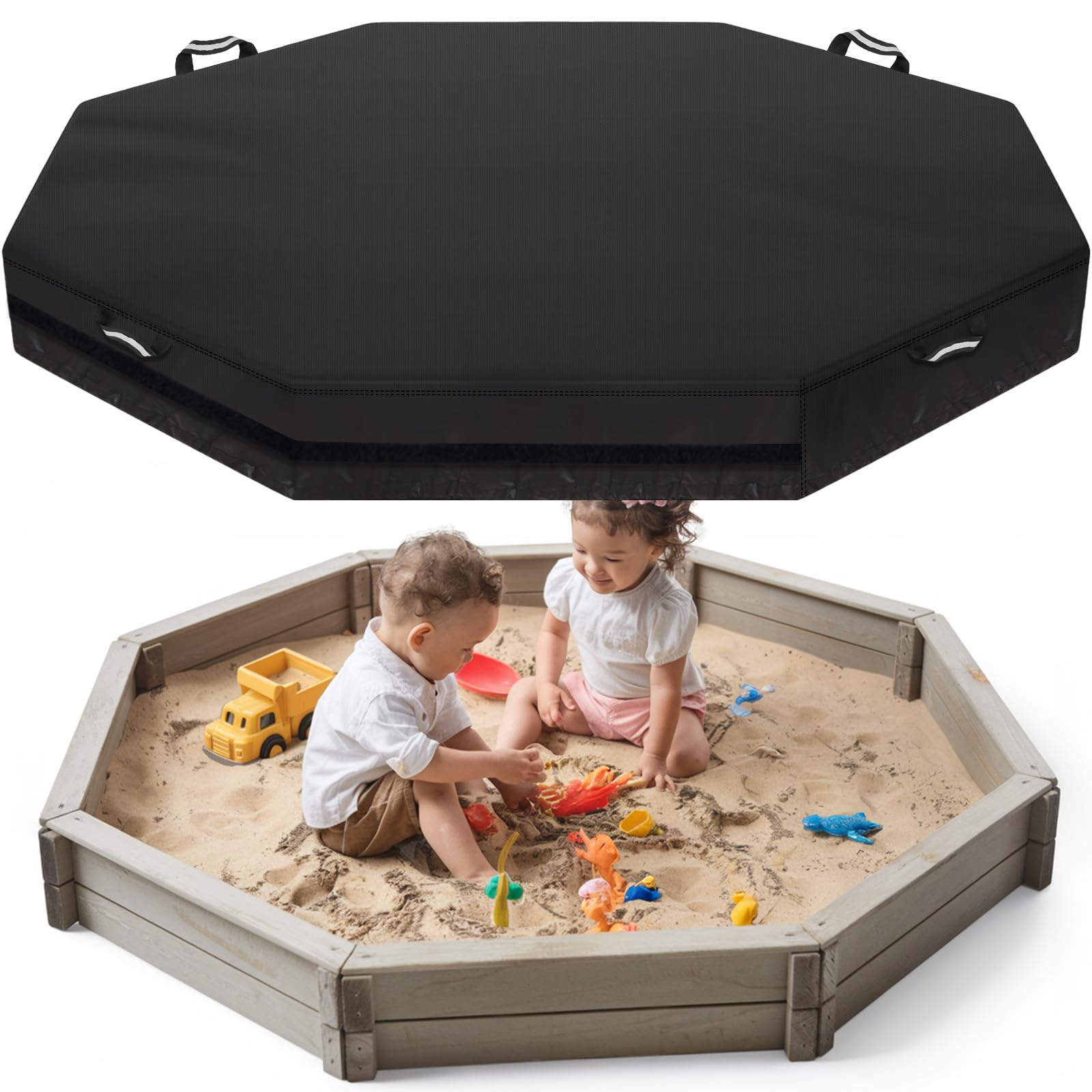 Neverland Octagon Sandbox Cover Waterproof - Outdoor 420D Heavy Duty S ...