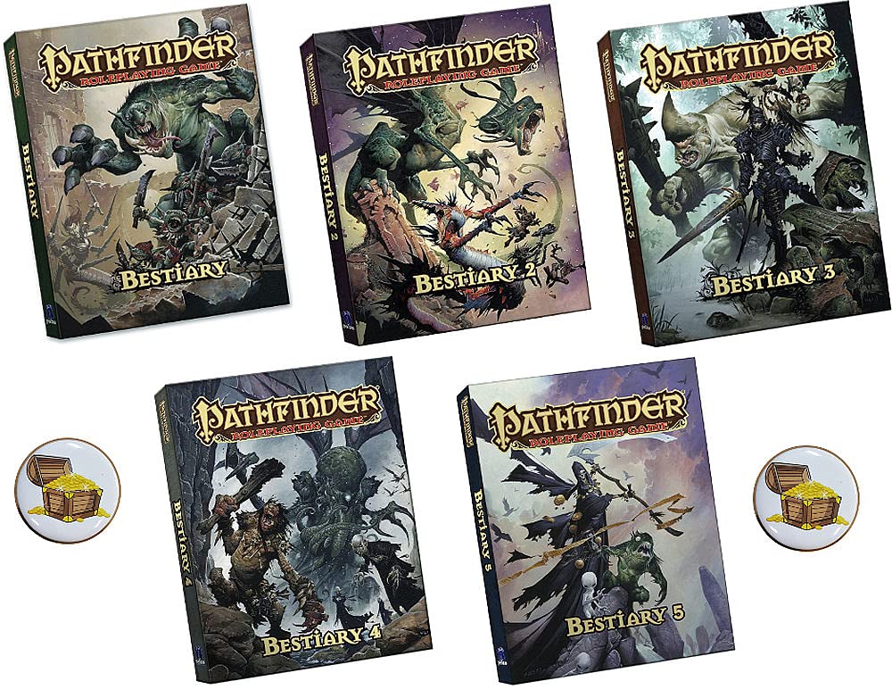 AMA Pathfinder Pocket Edition Bundles - Bestiary 1 to 5 - Multicolor ...