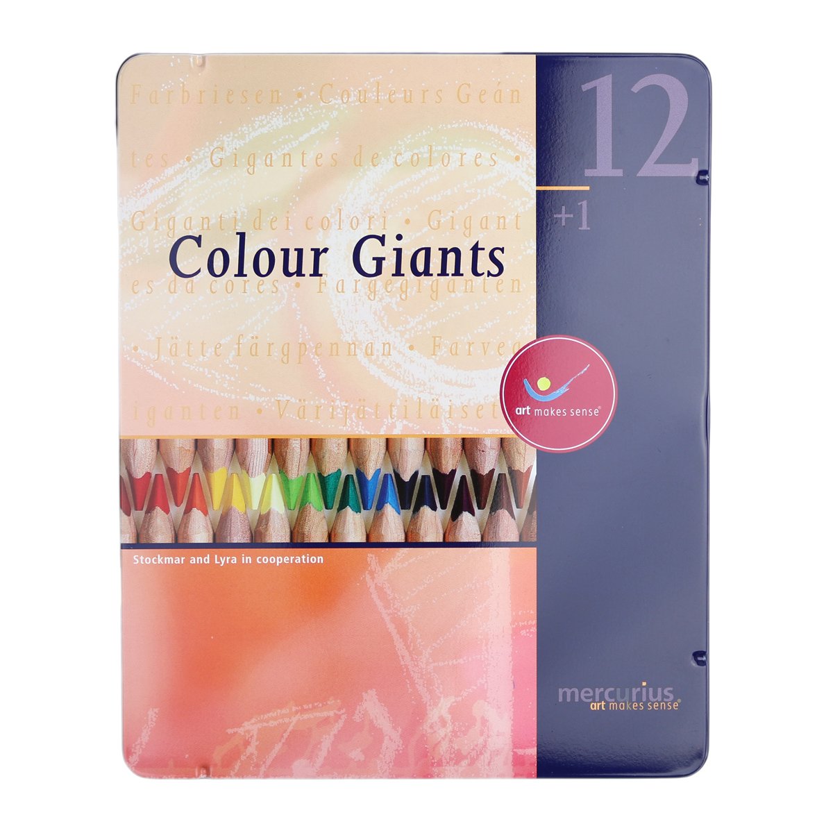 Mercurius AMS Color Giant Pencils, Set of 12 in Tin Case – Toytooth