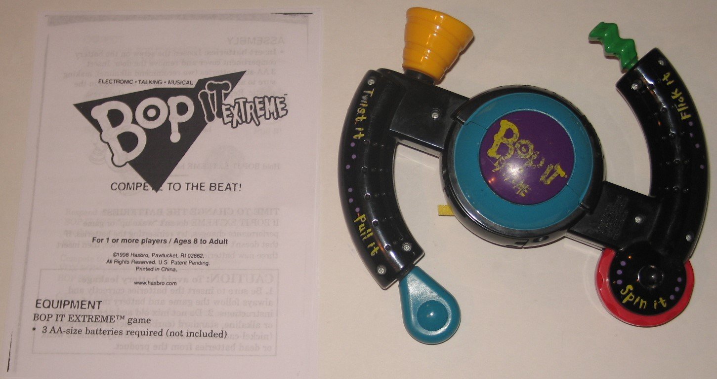 Hasbro Bop It Extreme Game - Handheld Multicolor Plastic Toy Model 409 ...