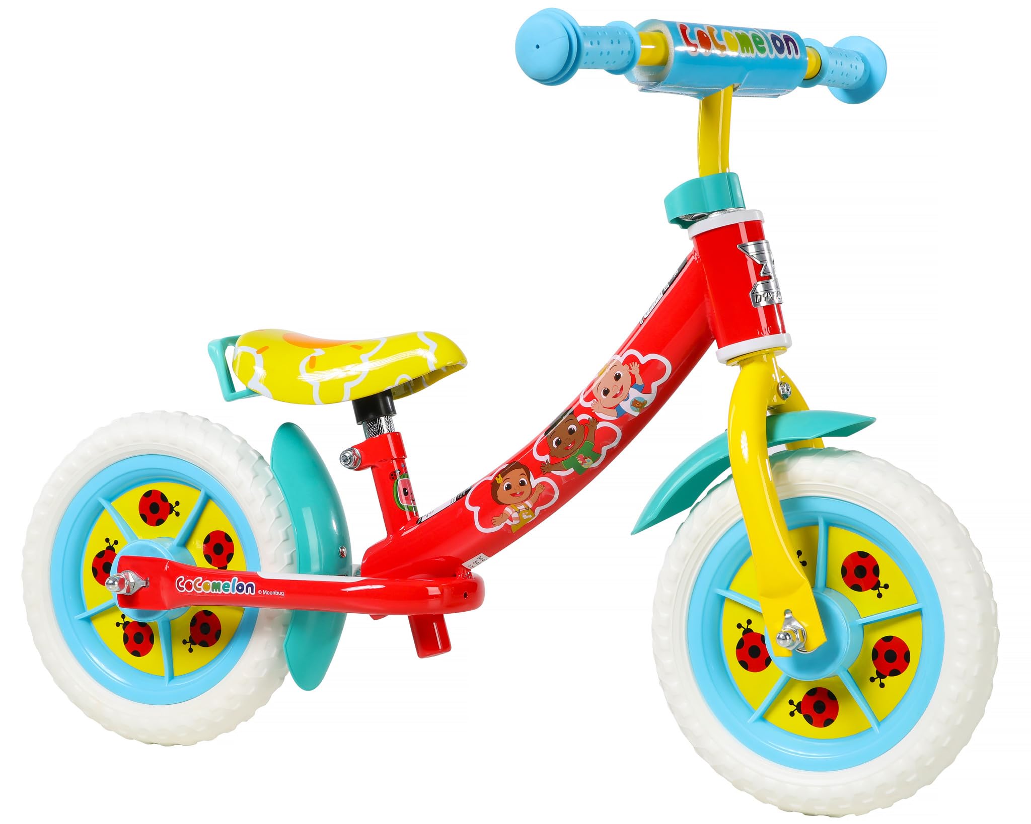 Dynacraft Cocomelon 10'' Balance Bike For Kids - Fun And Colorful Desi ...