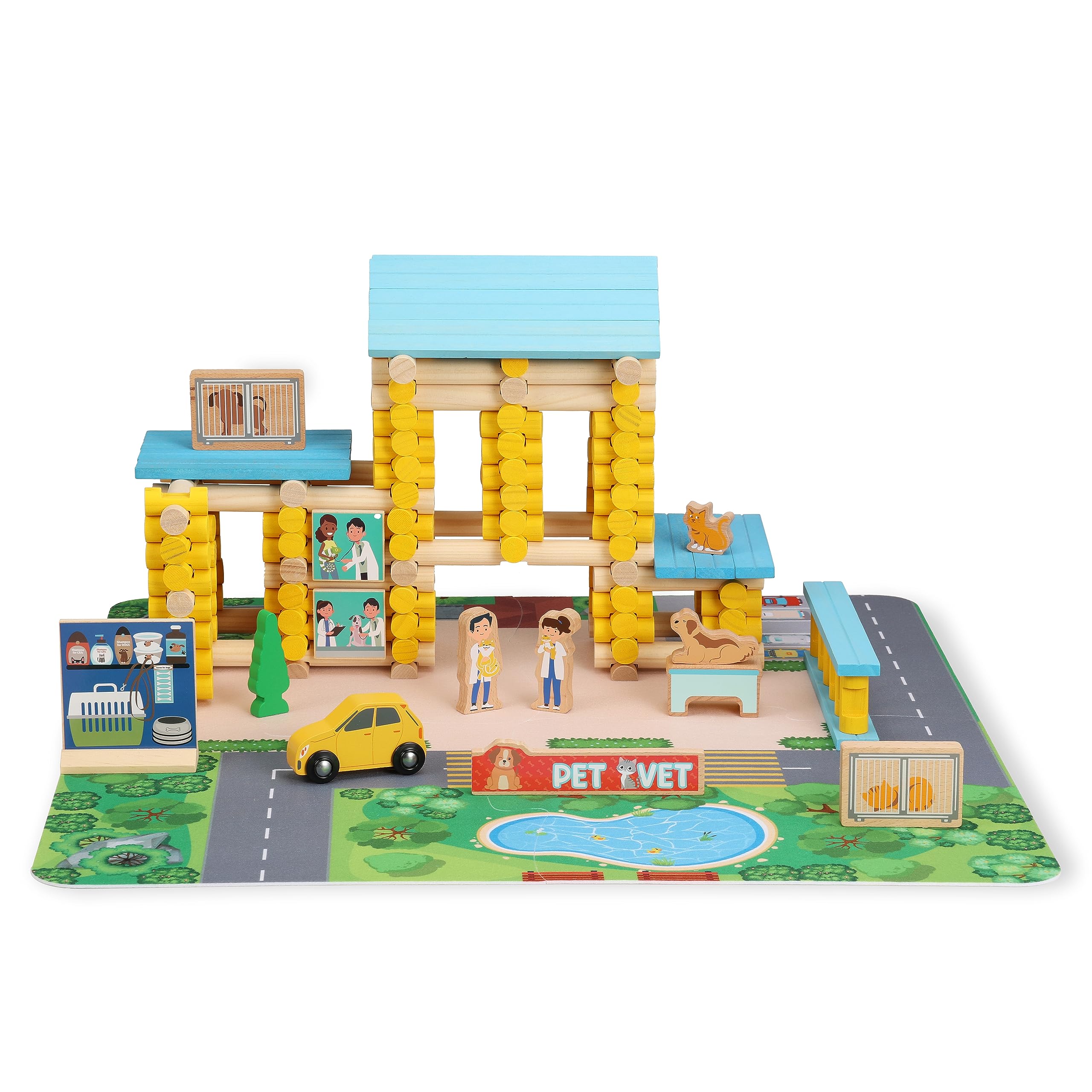 Sainsmart Jr. Wooden Logs Set - 229 Pcs Classic Building Toy For Kids ...