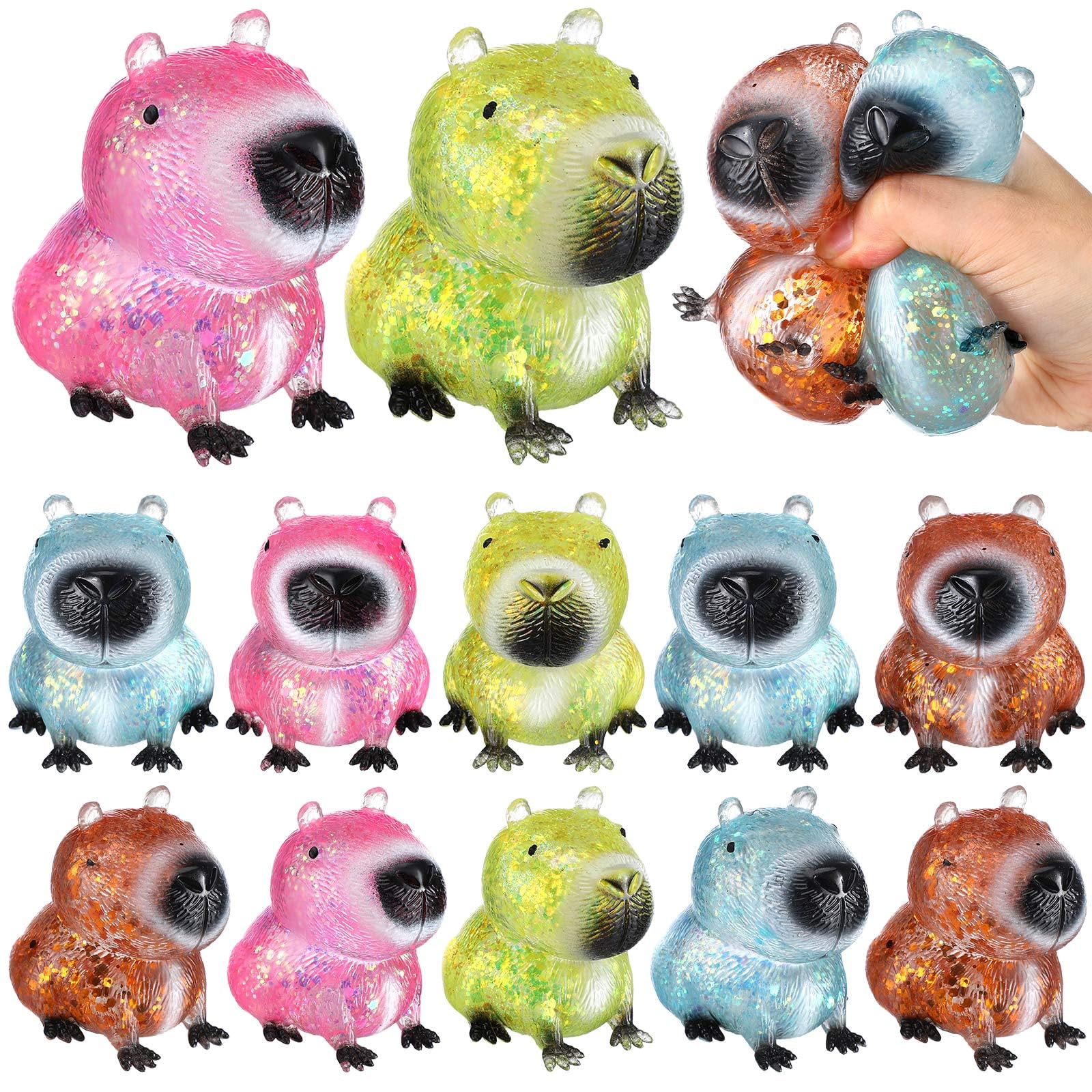 Meooeck 12 Pcs Capybara Stress Relief Toys Stress Balls for mature-the ...
