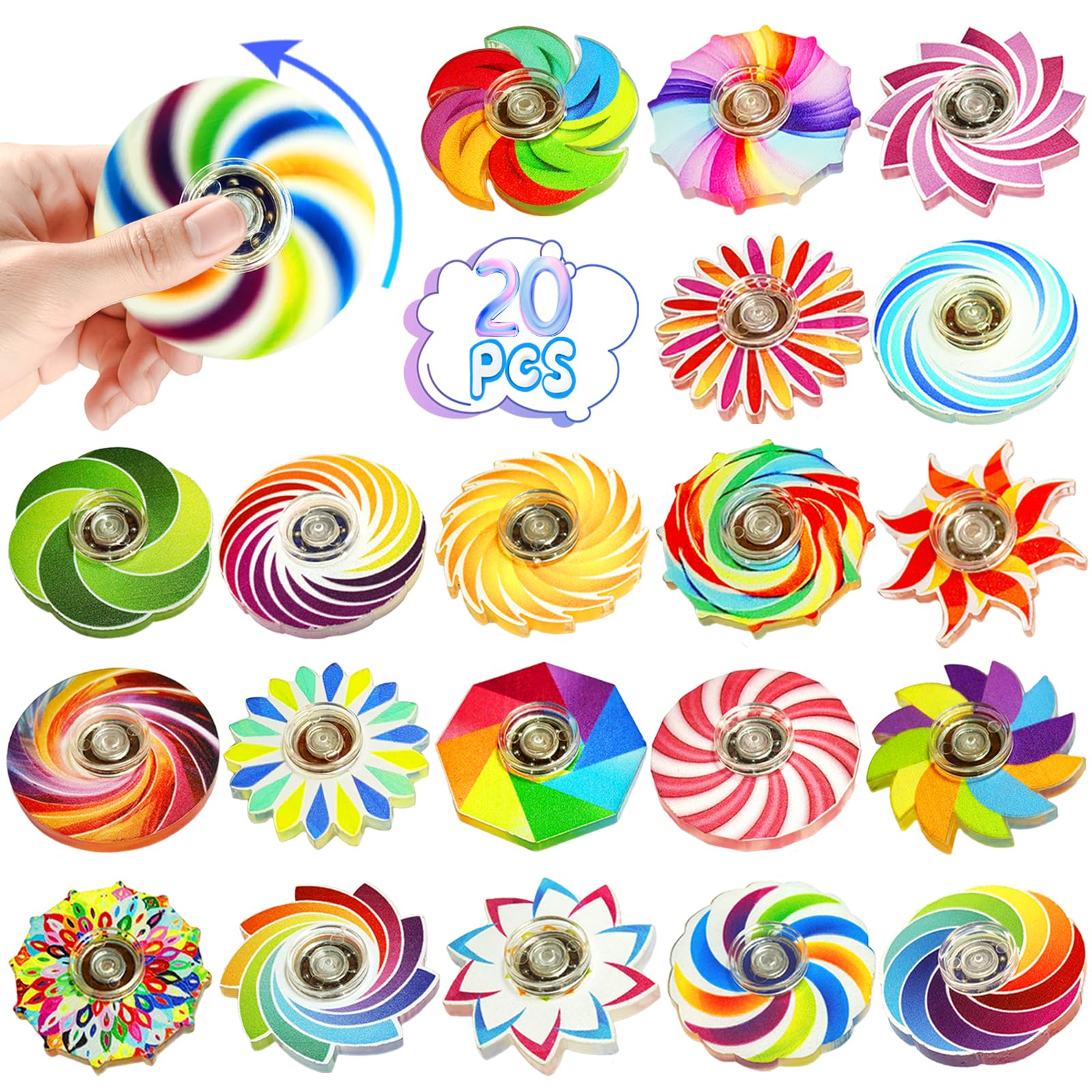 Funny Fidget Spinner Bulk Toys Mini 20 Pack,Birthday Gifts Party Favors ...