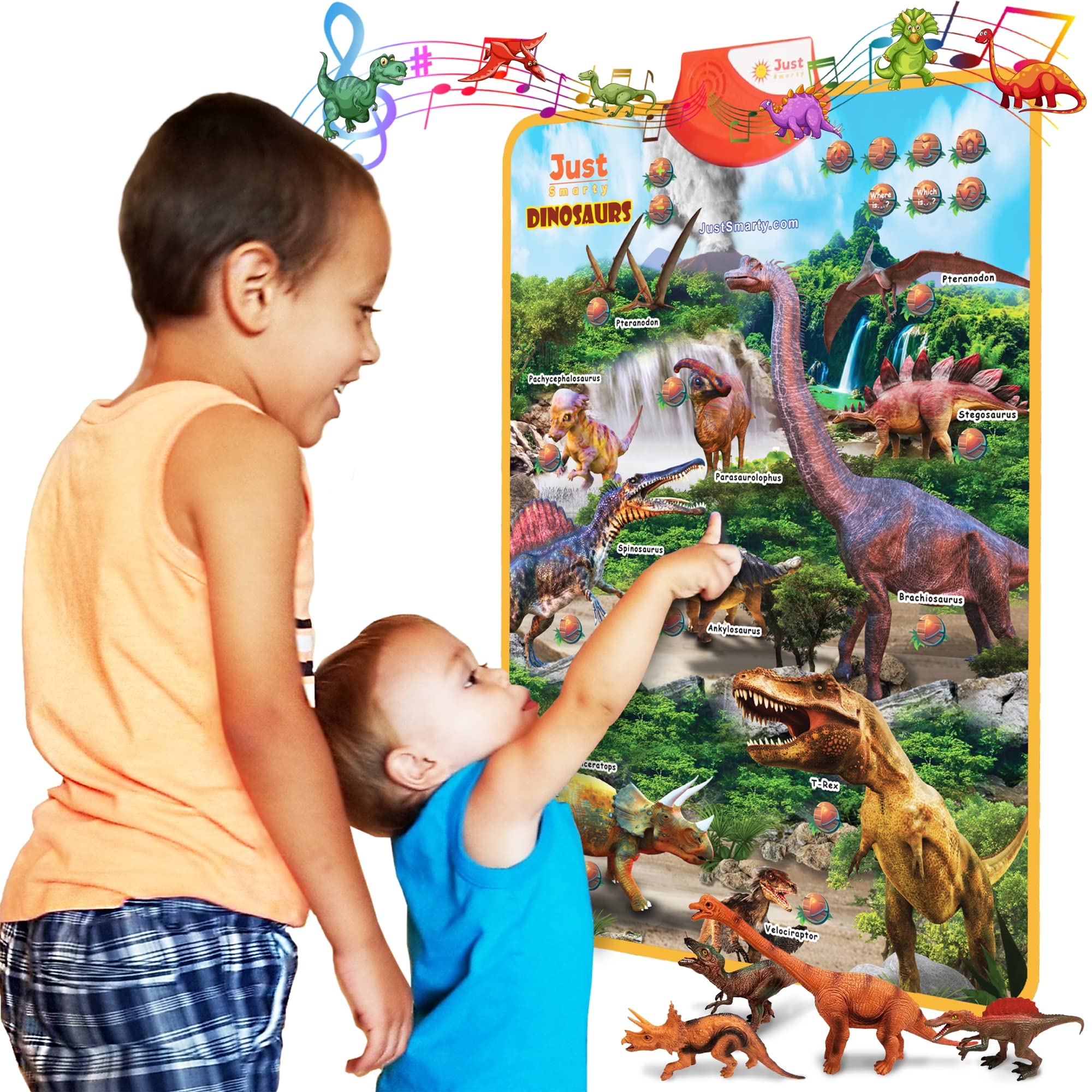 Just Smarty Interactive Dinosaur Toys Learning Poster | Dinosaur Toys ...