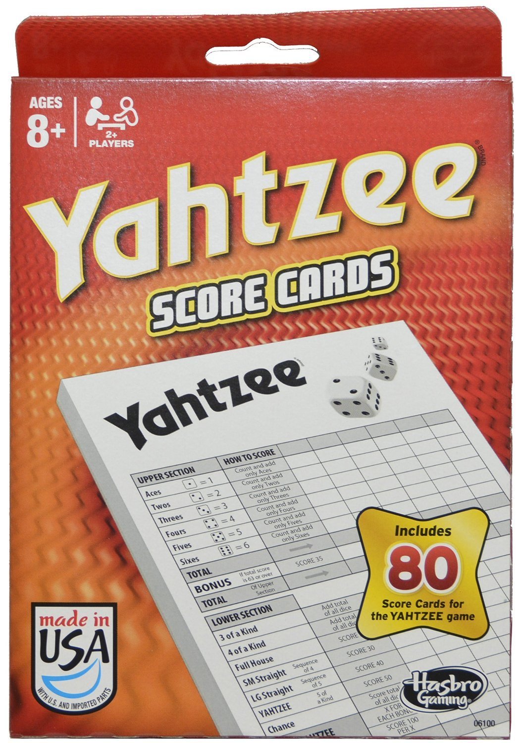 80-Sheet Yahtzee Score Cards - 2 Pack – Toytooth