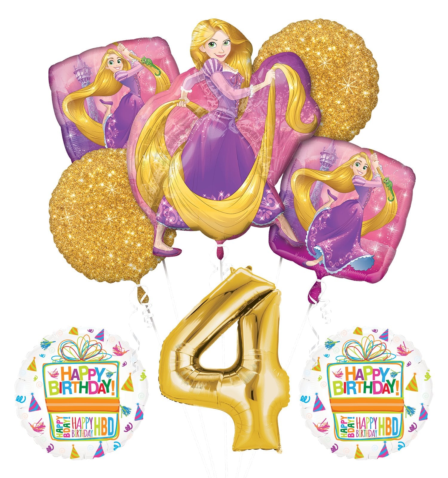 Tangled Rapunzel Princess 4th BIRTHDAY PARTY Balloon decorations ...