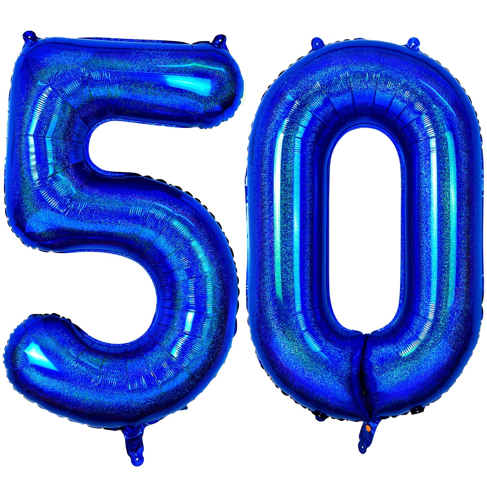 Number 50 Balloon 40 Inch, Navy Blue Big Number Balloon, Giant Foil 50 ...